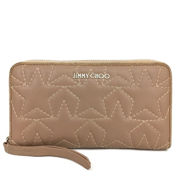 Jimmy Choo | Bags | Jimmy Choo Star Leather Zip Around Long Wallet5p003 ...